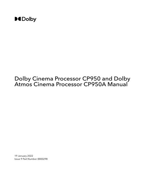 Dolby Cp 950 Processor Pdf Electrical Connector Mains Electricity Dolby Cp 950 Processor Pdf Electrical Connector Mains Electricity