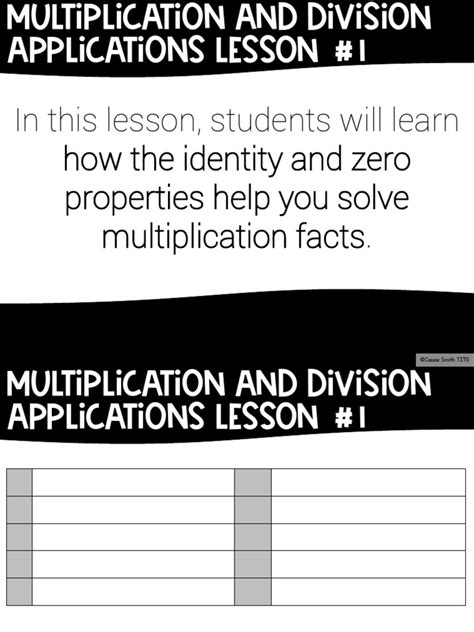 Multiplication Properties Lesson Plan Pdf