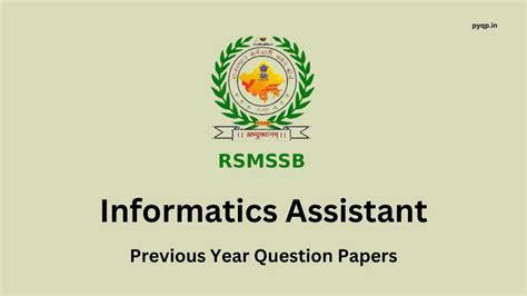 Rajasthan Informatics Assistant Previous Year Paper
