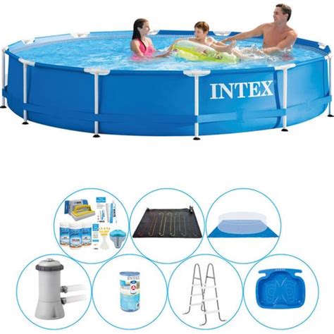 Intex Piscine Metal Frame Ronde 366x76 Cm 8 Pièces Super Deal