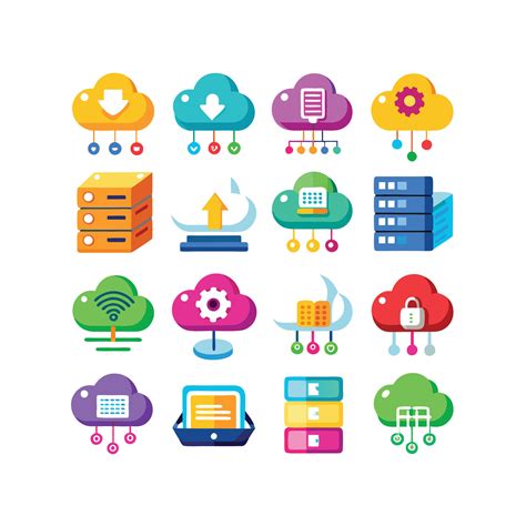 Cloud And Cloud Storage Icon Set Concept Vector Art At Vecteezy