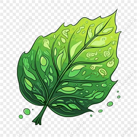 잎 클립 아트 녹색 휴가 물 스플래시 디자인 벡터 일러스트 레이 션 만화 Png 일러스트 무료 다운로드 Lovepik