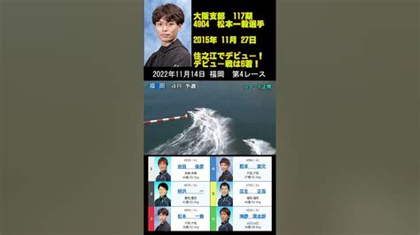 水神祭・g1初勝利！デビューから1396走目【登録番号4904】松本一毅選手！g1戦2走目でのg1初勝利・水神祭 おめでとうございます
