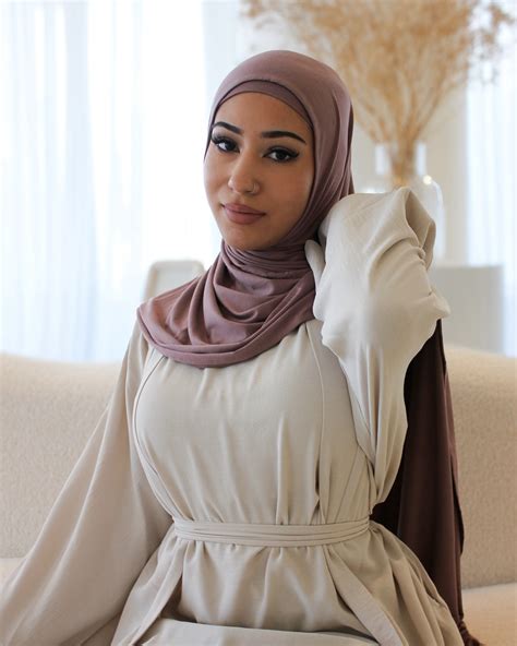Rose Taupe Instant Jersey Available As Hijab Only Or Hijab Sets With Straight Or Cross Caps Our