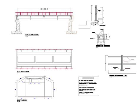 Plan Elevation And Section Bridge Autocad File