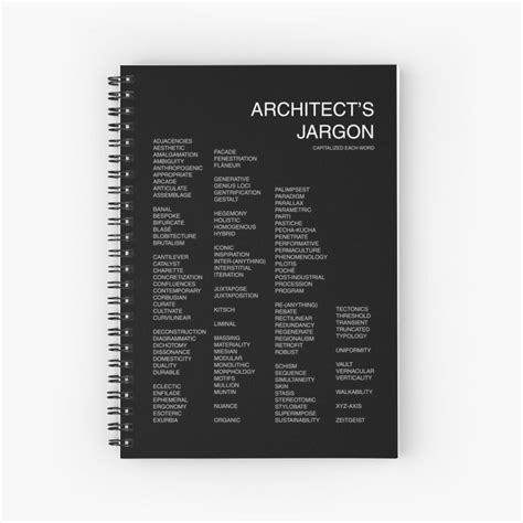 Architectural Jargon Spiral Notebook