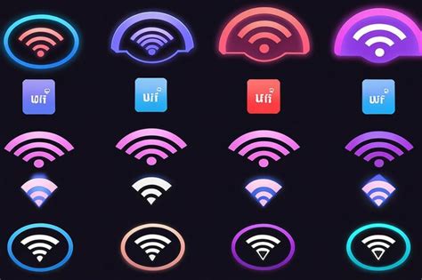 Wifi Icon Set Internet Connection Wireless Network Icon Broadcasting Area With Wifi Premium AI