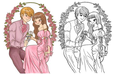 Gambar Halaman Mewarnai Doodle Kartun Lucu Klip Ilustrasi Anime Kawaii