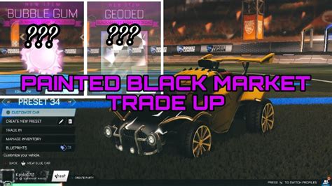 Painted Black Market Trade Up Season 13 Rocket League Youtube