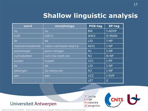 ppt morpho syntactic analysis and language modeling using machine