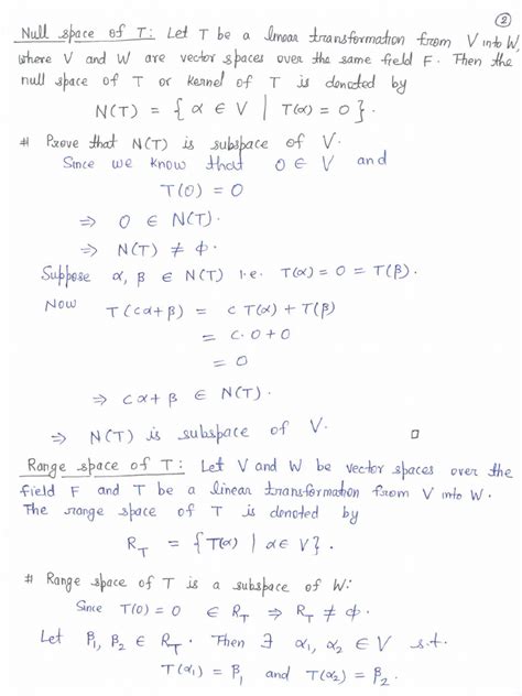 Rank Nullity Theorem Pdf