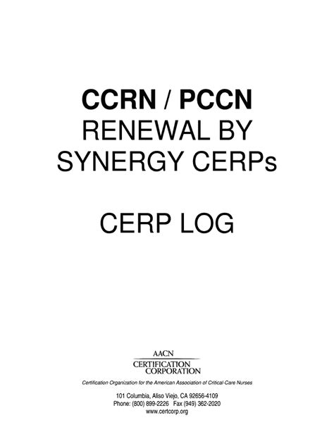 Aacn Ccrnpccn Renewal By Synergy Cerps Log 2014 2021 Fill And Sign
