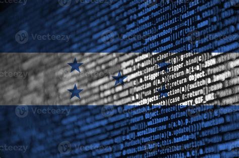 Honduras Flag Is Depicted On The Screen With The Program Code The