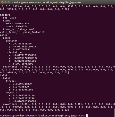 Navigation Robot Localization No Filtered Odometry With Visual