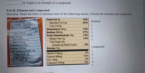 Sugar Is An Example Of A Compound Test Ii Studyx