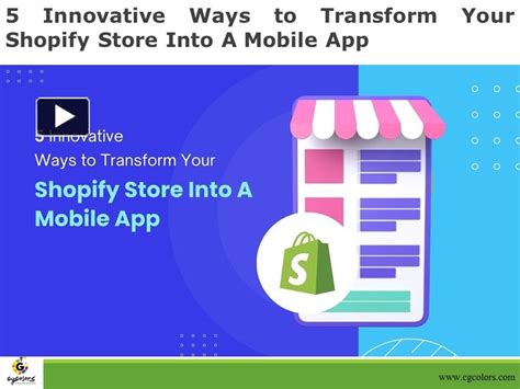 Ppt 5 Innovative Ways To Transform Your Shopify Store Into A Mobile