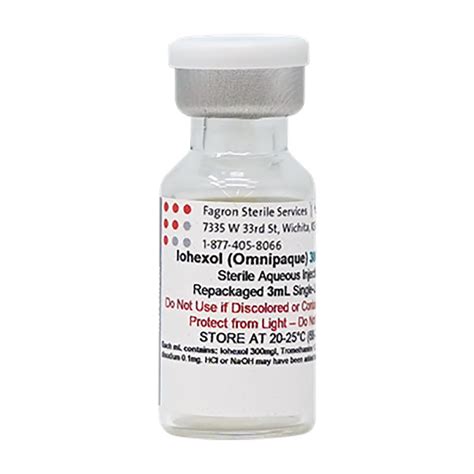 Iohexol Omnipaque™ Injection 300 Mgml 900mg3ml In A 3 Ml Vial