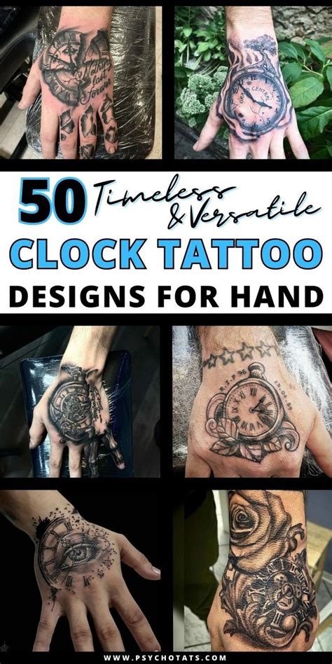 55 Striking Clock Tattoos On Hands For The Modern Man Artofit