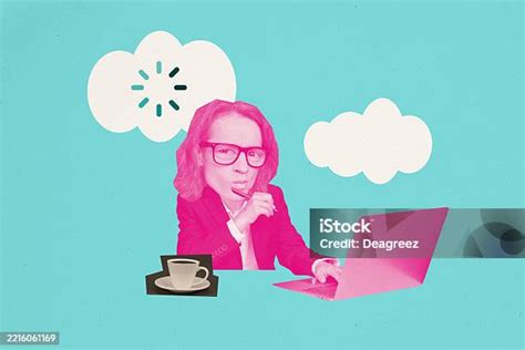 스케치 이미지 삽화 사진 콜라주 실루엣 젊은이 사무실 매니저 생각 브라우징 구름 마감 시간 작업 두통 과부하 30 34세에 대한 스톡 사진 및 기타 이미지 Istock