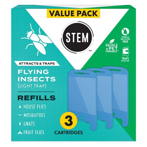 Stem Light Trap Refills Fly Trap Bug Killer 3 Count Walmart Business