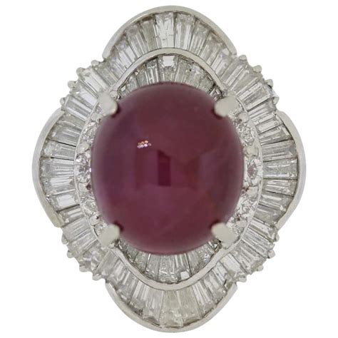 Cabochon Star Ruby Cocktail Ring For Sale At 1stdibs