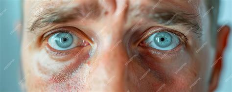 Premium Photo Mans Face Swollen Due To Allergic Reaction Focus On