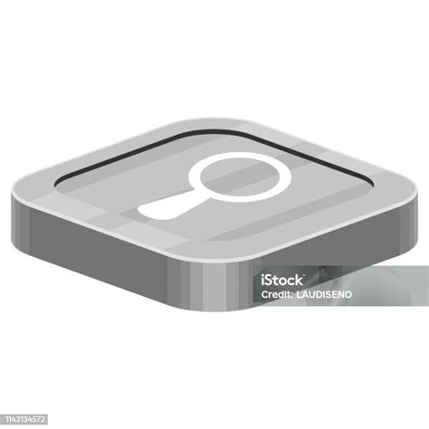 Bouton Dapplication 3d Avec Une Icône De Recherche Vecteurs Libres De Droits Et Plus Dimages