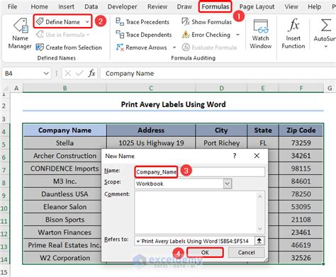 how to print avery labels from excel 2 simple methods format excel