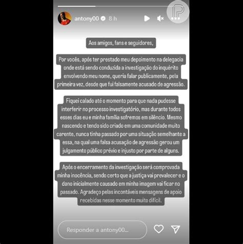 Acusado De Violência Doméstica Por Ex Antony Quebra O Silêncio E