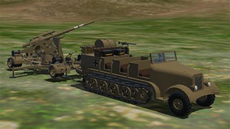 Simpleplanes Flak 37 88mm And Sdkfz 7 Atuo View Aim