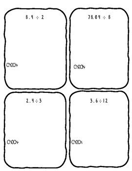Dividing Decimals By Whole Numbers Using Grid Method Notes By ABSeas