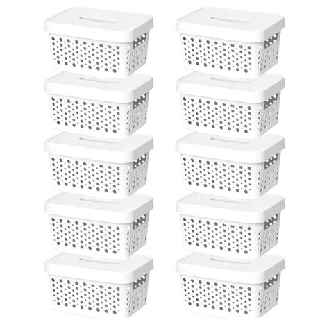 Kit Cestos Organizador Multiuso Armazenamento Litros Tampa Rose Preto Marrom