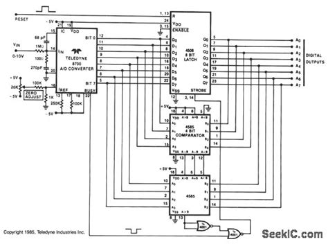 Analog Peak Detector With Digital Hold Measuring And Test Circuit Circuit Diagram