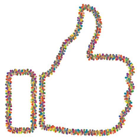 Prismatic Thumbs Up 10 Free Svg