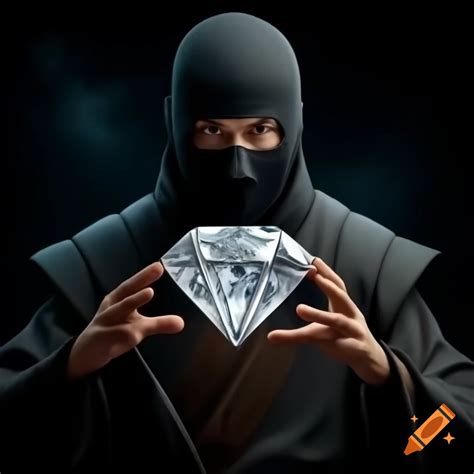 Ninja Character Posing With A Large Diamond On Craiyon