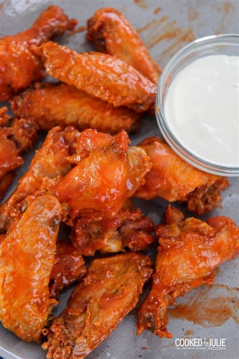 Crispy Baked Buffalo Wings Cooked By Julie Recipe Baked Buffalo Wings Wings Recipe