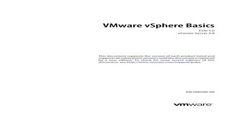 Download Pdf Vsphere Esxi Vcenter Server 50 Basics Guide