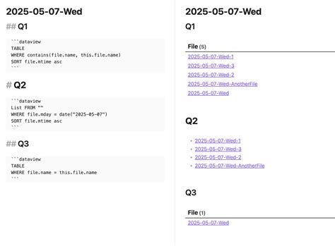 Dataview Query To Use In A Template To List File Versions Help Obsidian Forum