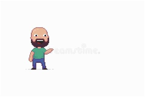 Pixel Cartoon Beard Man Stock Illustrations 246 Pixel Cartoon Beard