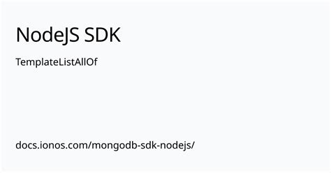 templatelistallof nodejs sdk