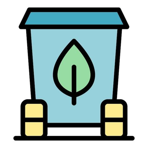premium vector garbage bin icon outline vector sustainable bag