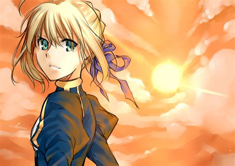 Safebooru 1girl Ahoge Blonde Hair Braid Dress Fatestay Night Fate