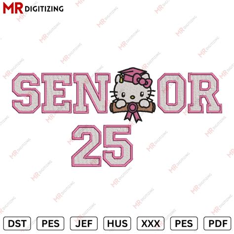 Senior 25 Hello Kitty Embroidery Design Dstpes