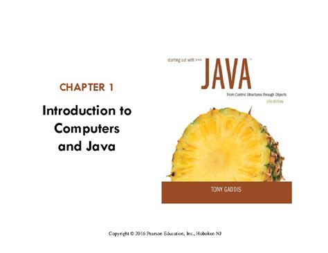 Chapter Notes Computer Science CHAPTER Introduction To Computers And Java Copyright