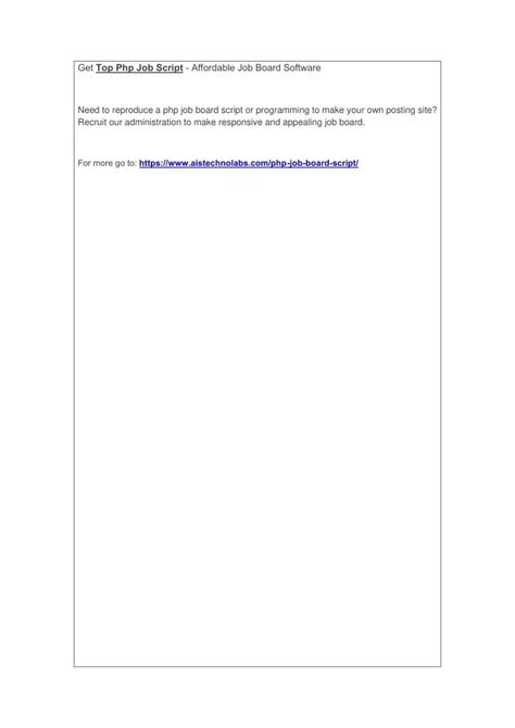 Ppt Get Top Php Job Script Affordable Job Board Software Powerpoint