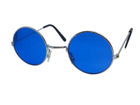 Blue Lense John Lennon Style Retro 60s 70s Hippy Sunglasses Ozzy