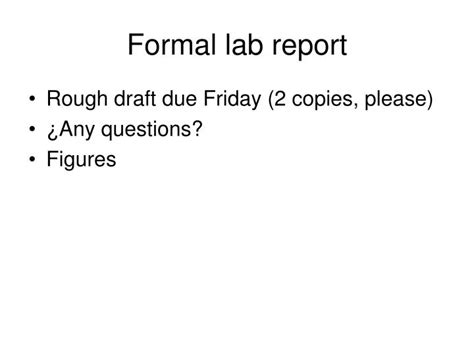 PPT Formal Lab Report PowerPoint Presentation Free Download ID