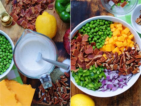 Classic Pea Salad With Cheese And Bacon Southern Discourse