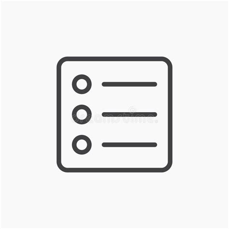 Bulleted List Vecor Icon Set Stock Vector Illustration Of Isolated