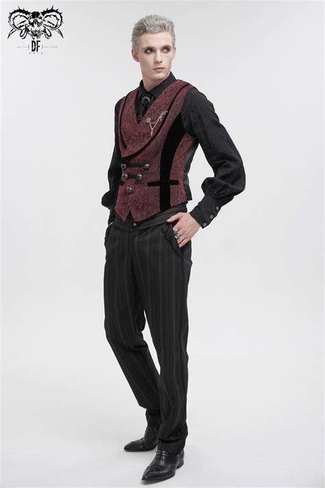 Stylish Waistcoat With Patterned Metal Buttons And Belt